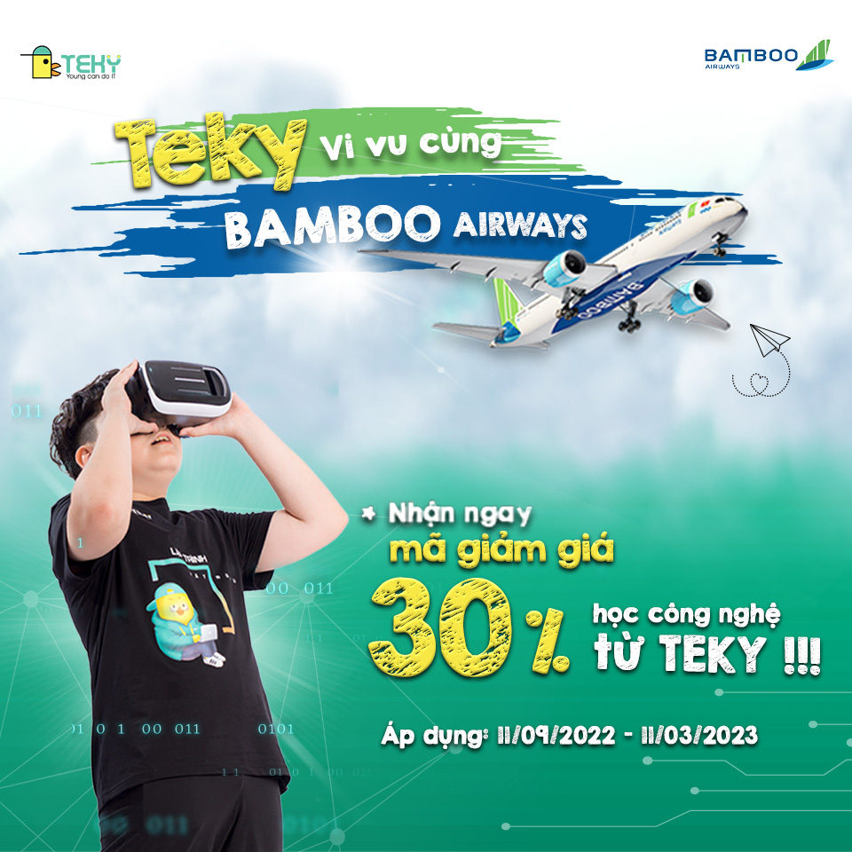 TEKY hợp tác cùng Bamboo Airways trong chương trình ưu đãi hoàn toàn mới