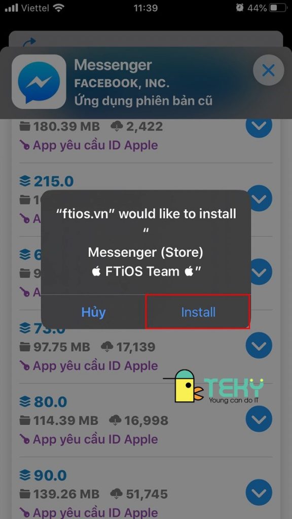 Tải Messenger bản cũ cực đơn giản tại Teky