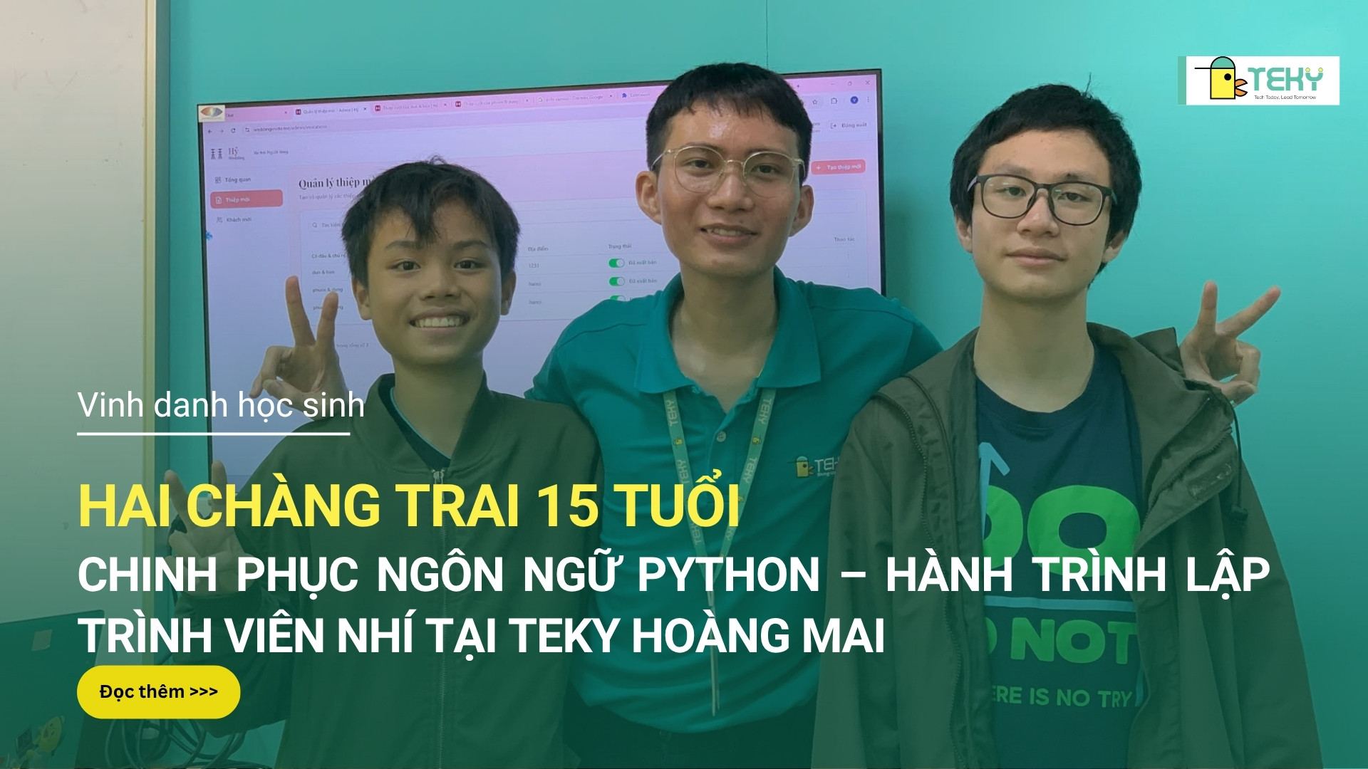 Hai chàng trai 15 tuổi chinh phục ngôn ngữ Python